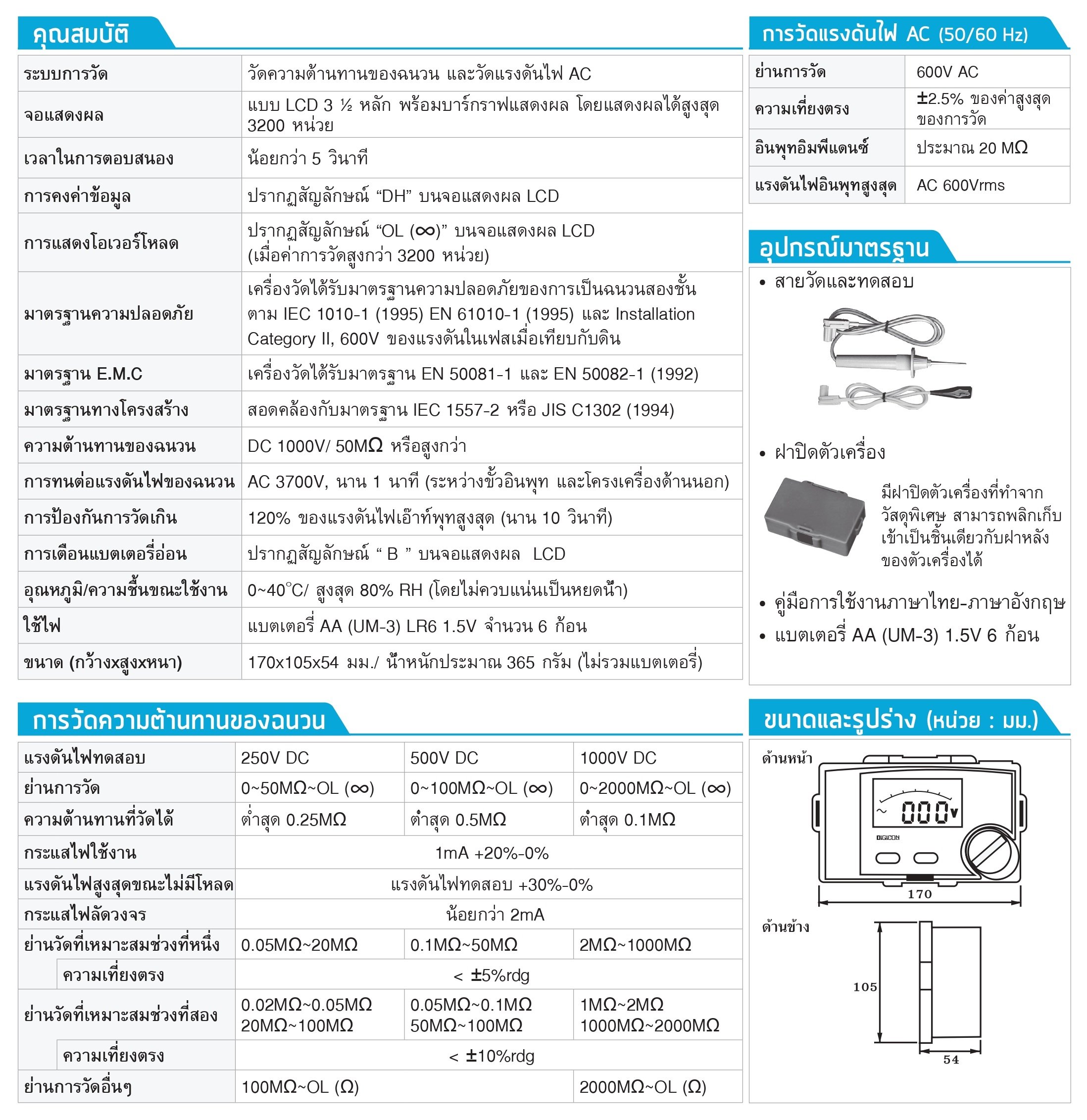 Digital Insulation Tester - บริษัท แสงชัยมิเตอร์ จำกัด