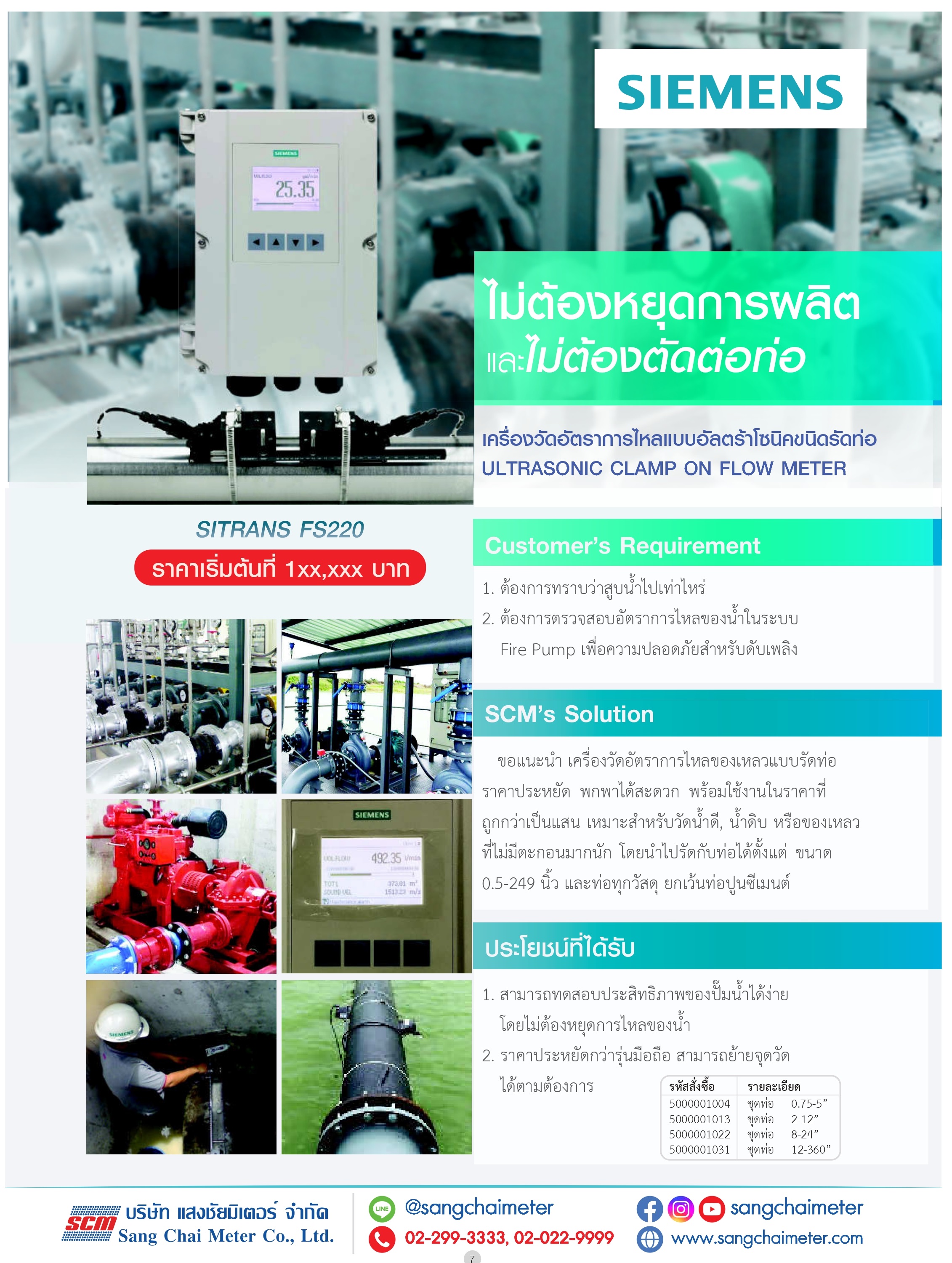 ไม่ต้องหยุดการผลิตและไม่ต้องตัดต่อท่อ เมื่อใช้ Ultrasonic Clamp-on Flow ...
